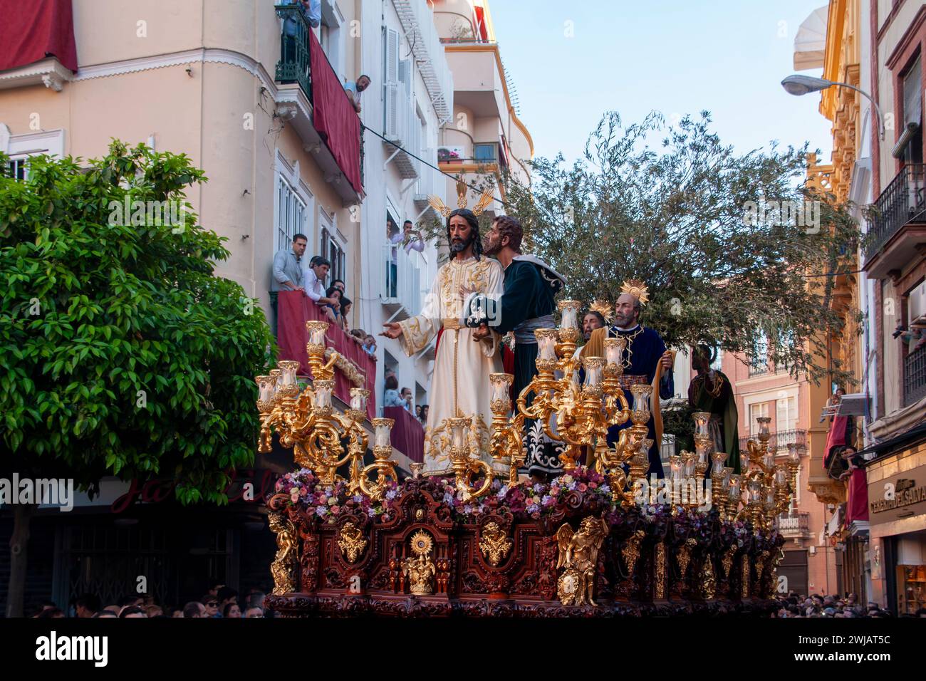 Brotherhood of the Kiss of Judas, Holy Week in Seville Stock Photo - Alamy