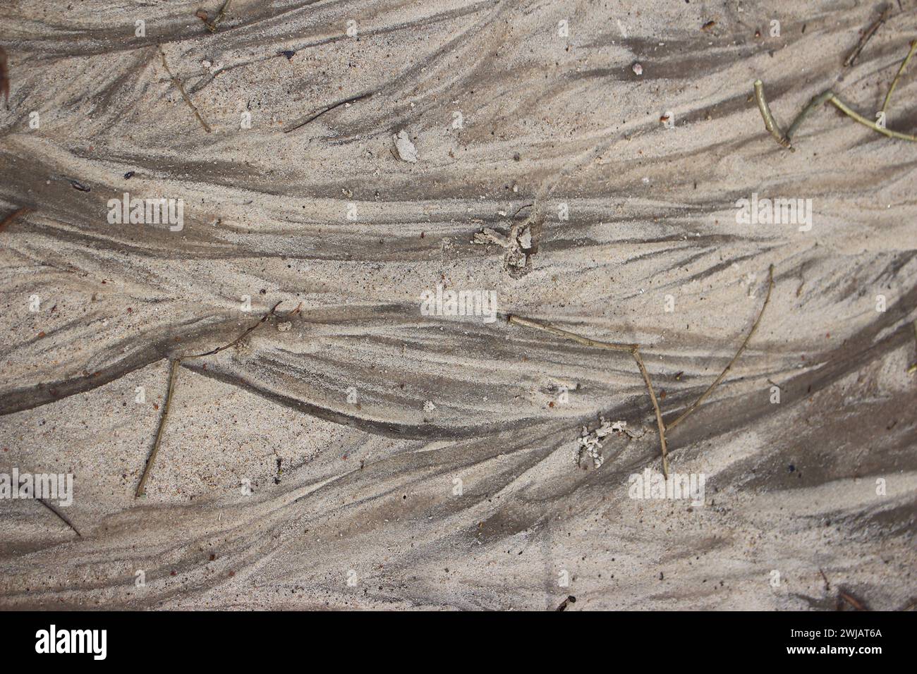 Streaks in the sand from streams of water background Stock Photo - Alamy