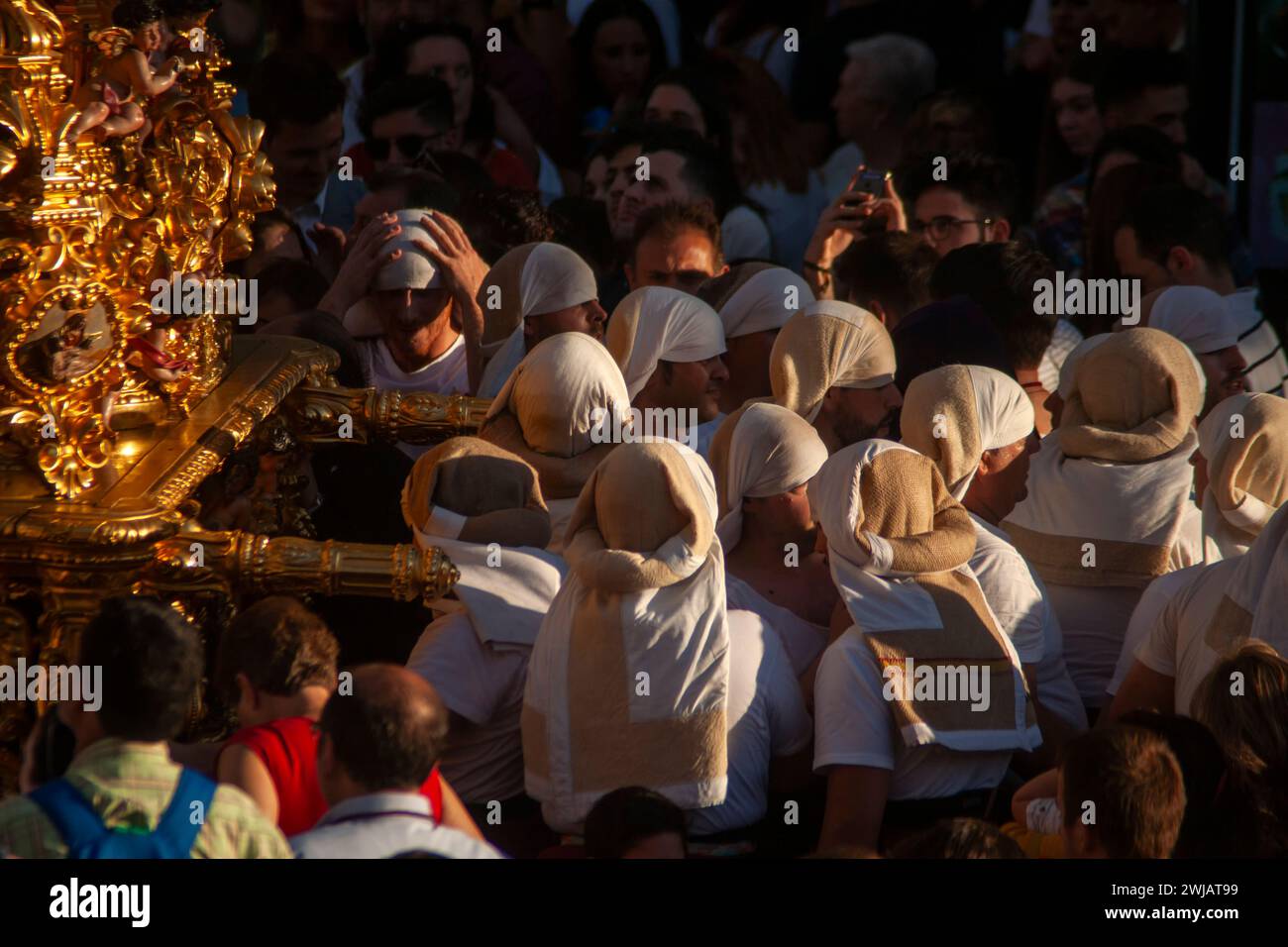 Holy Week in Seville, the costalero Stock Photo - Alamy
