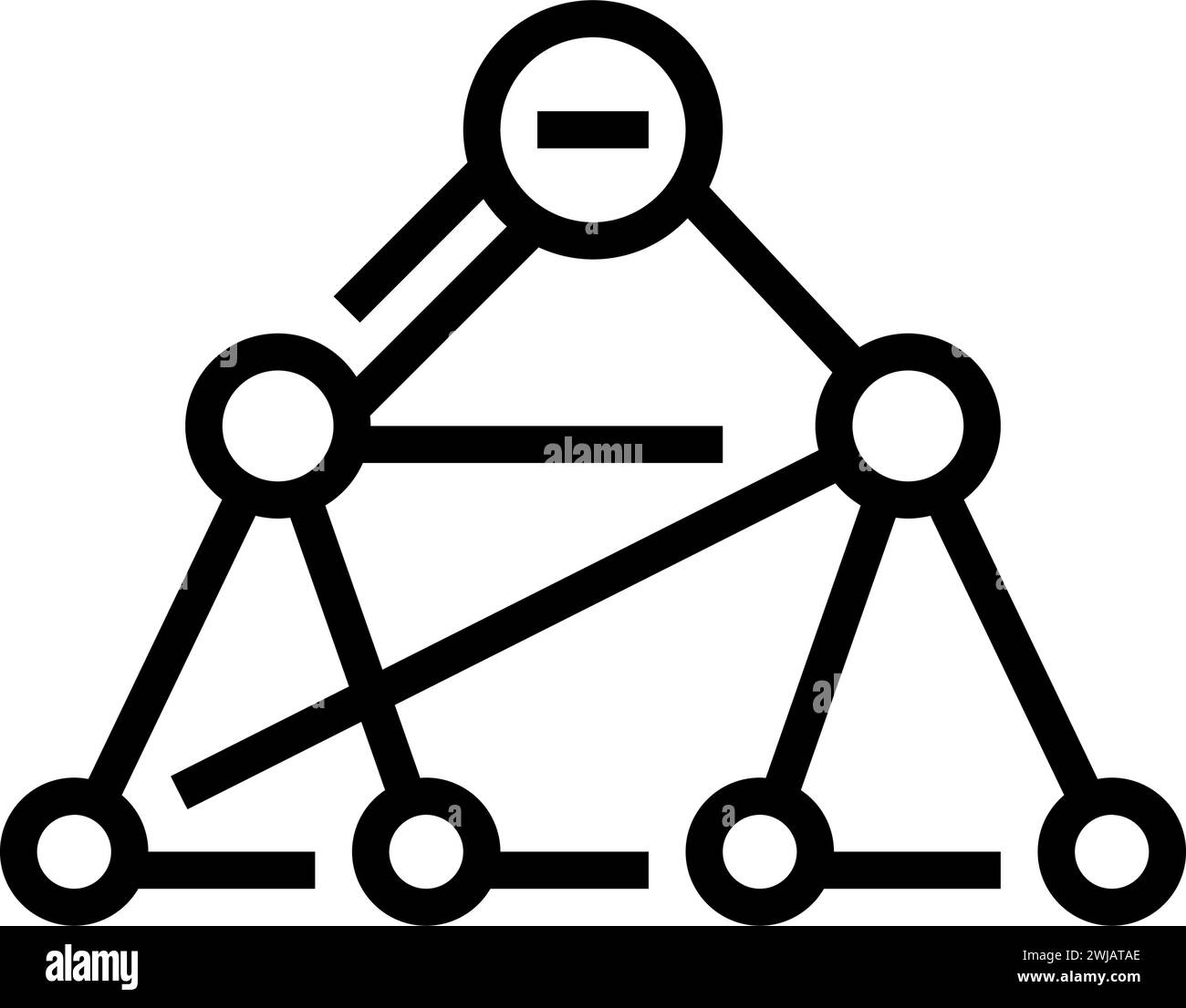 breadth first search bfs line icon vector illustration Stock Vector ... breadth first search bfs line icon vector illustration Stock Vector ...
