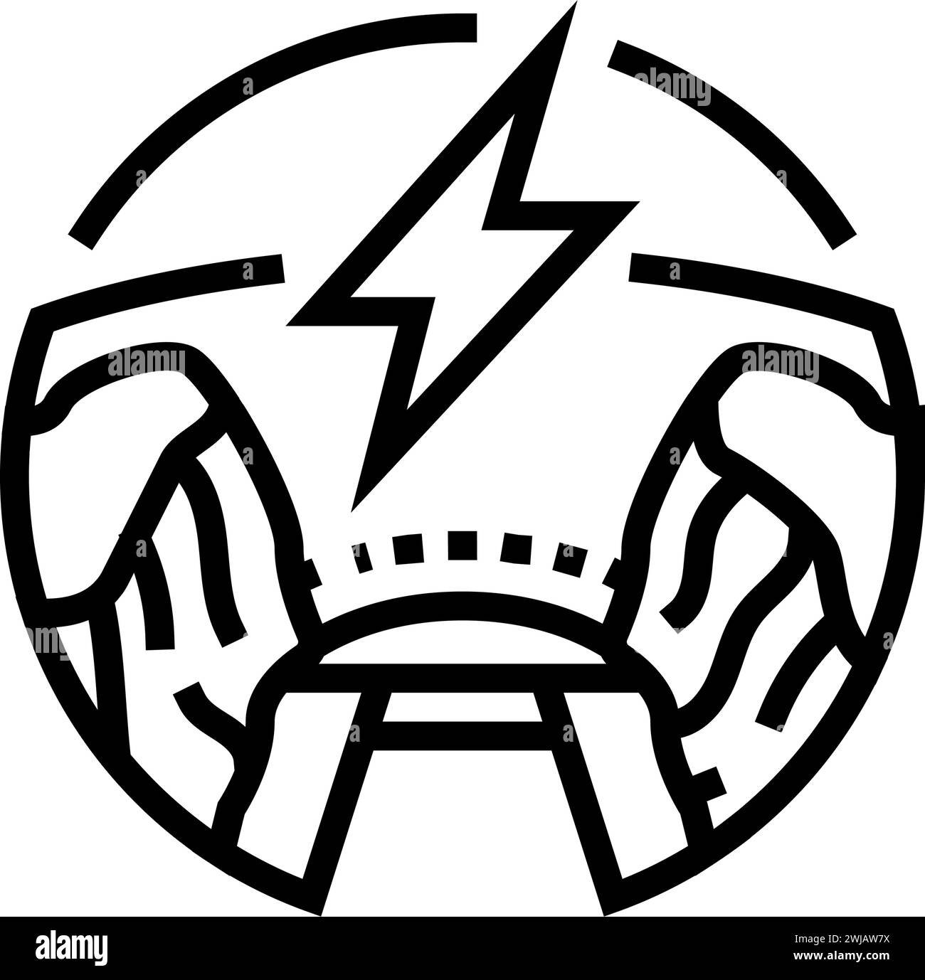 hydropower hydroelectric power line icon vector illustration Stock ...