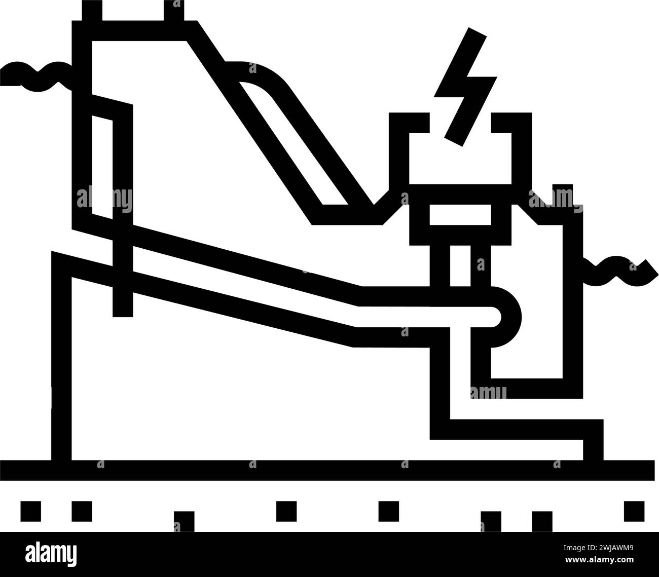 power generation hydroelectric line icon vector illustration Stock ... power generation hydroelectric line icon vector illustration Stock ...