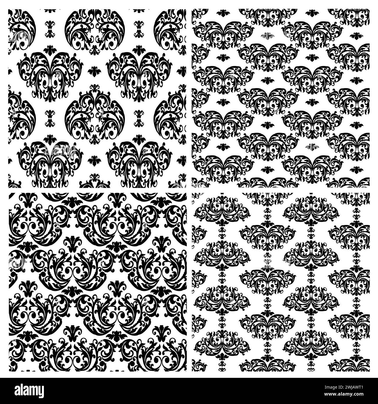 Vector damask vintage baroque ornament. Retro pattern antique style ...