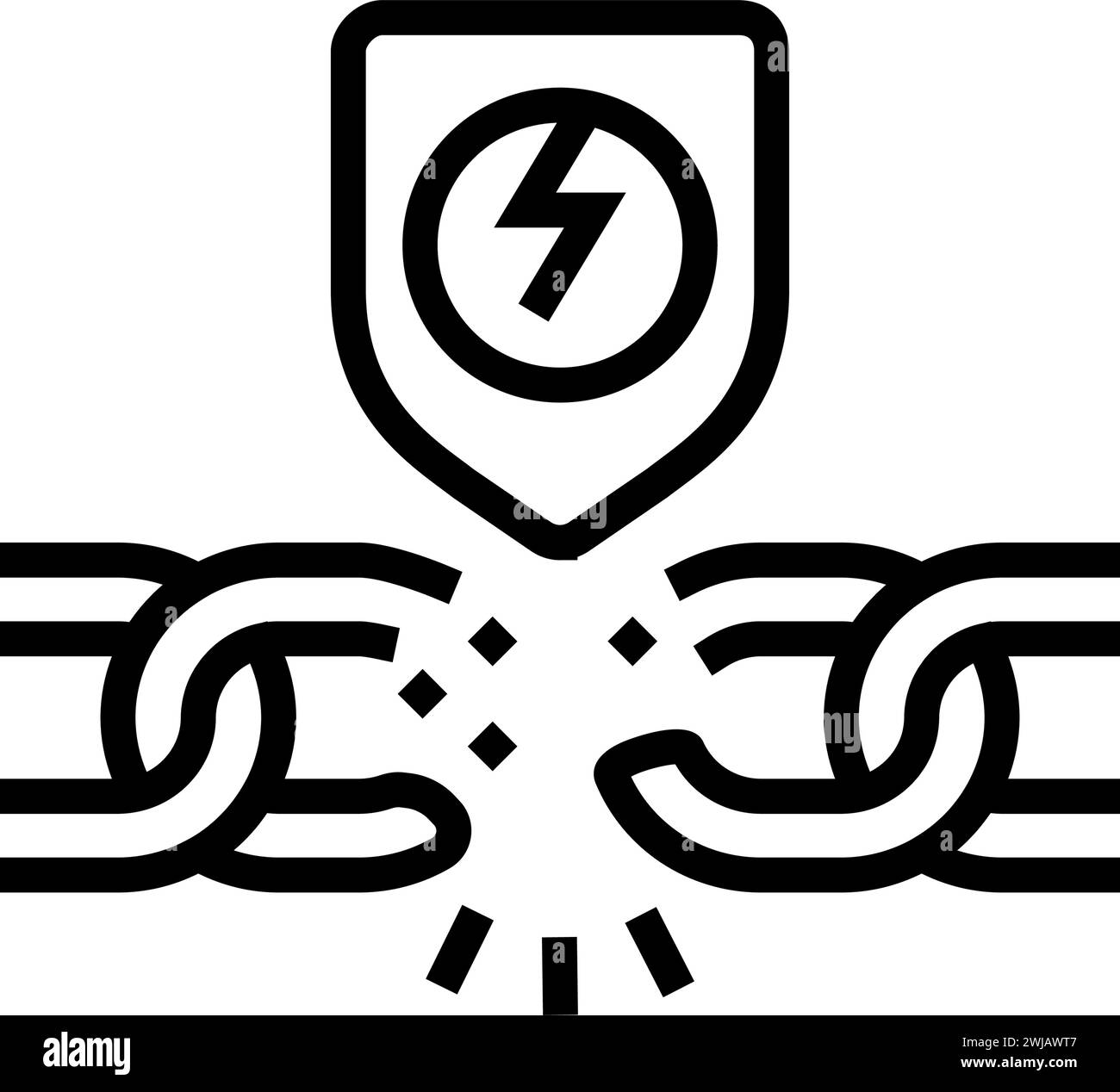 energy independence hydroelectric power line icon vector illustration ...