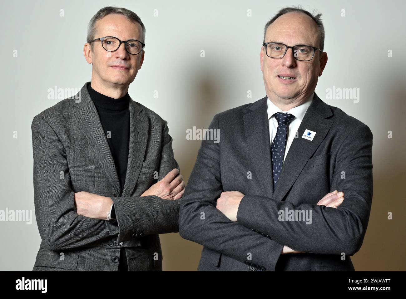 Louvain La Neuve, Belgium. 14th Feb, 2024. KU Leuven rector Luc Sels ...