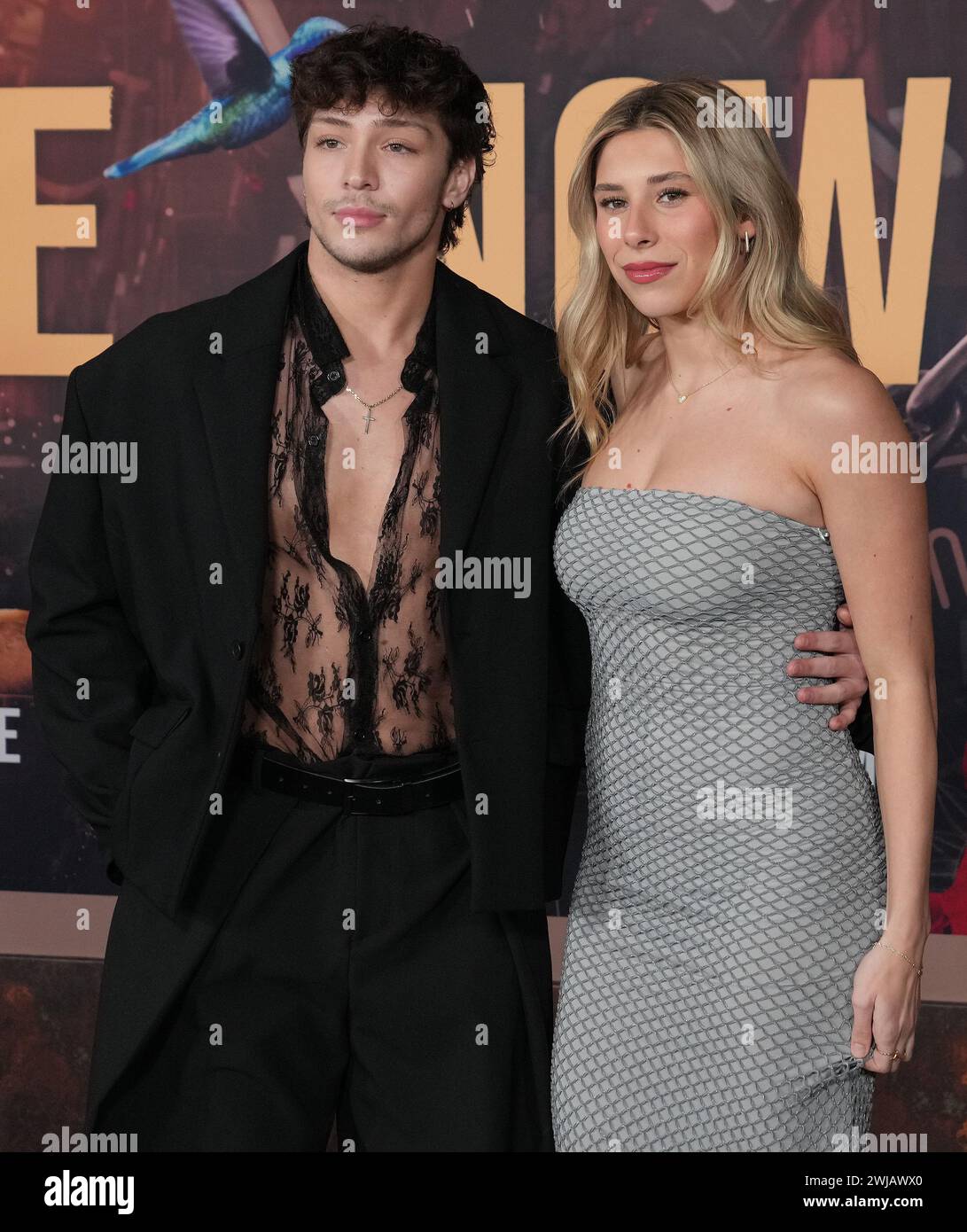 Los Angeles, USA. 13th Feb, 2024. (L-R) Diego Pasillas and Emma Mather ...
