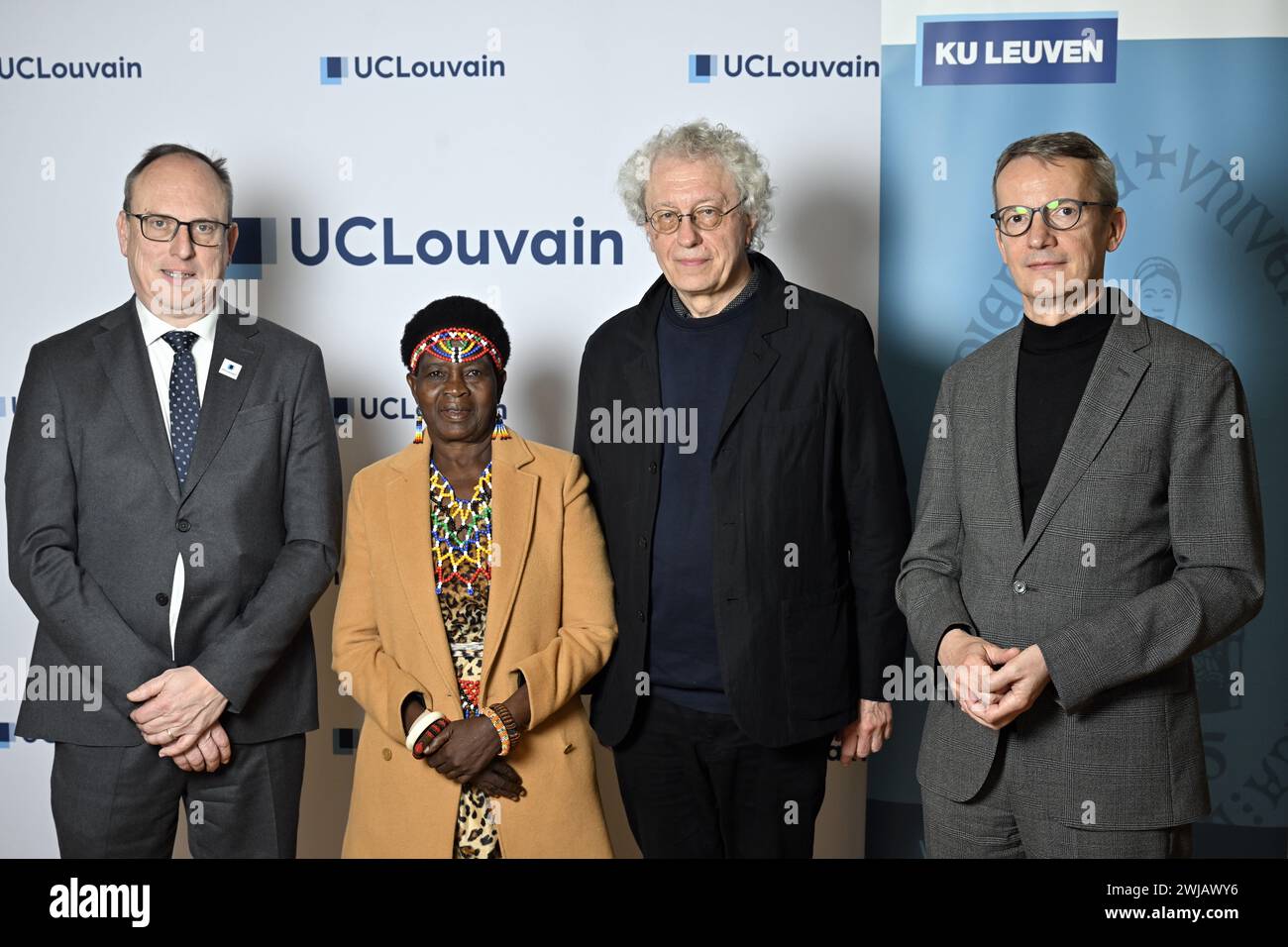 Louvain La Neuve, Belgium. 14th Feb, 2024. UC Louvain rector Didier ...