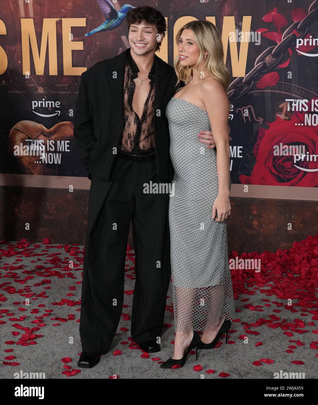 Los Angeles, USA. 13th Feb, 2024. (L-R) Diego Pasillas and Emma Mather ...