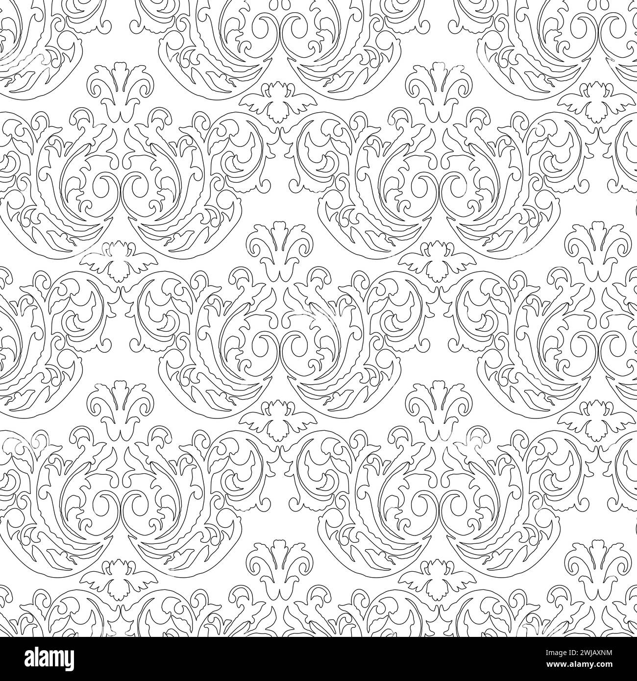Vector damask vintage baroque ornament. Retro pattern antique style ...