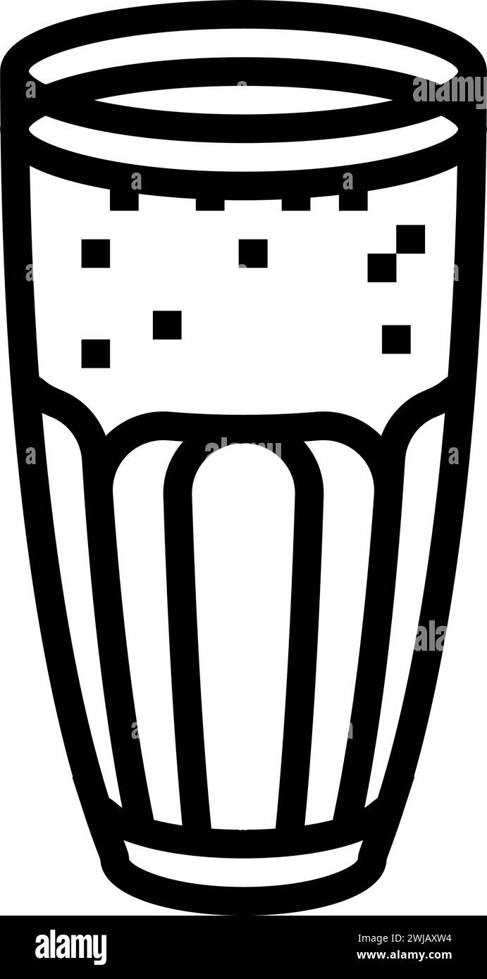 lassi drink indian cuisine line icon vector illustration Stock Vector ...
