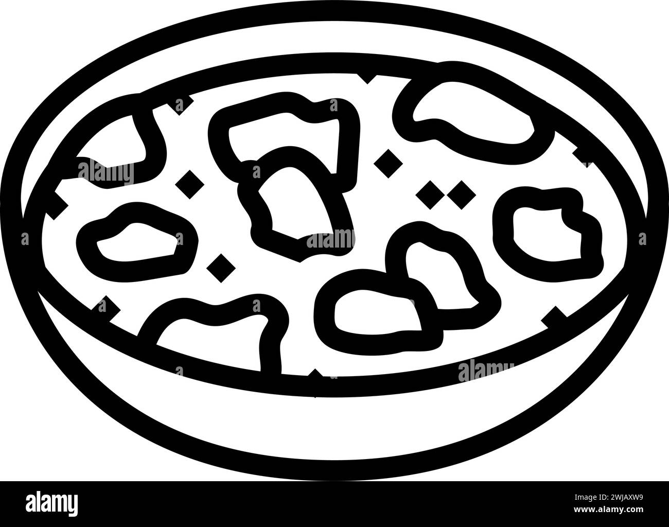 vindaloo curry indian cuisine line icon vector illustration Stock ...