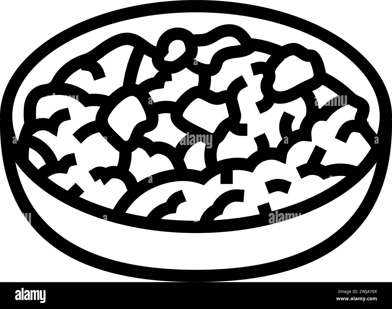 rogan josh indian cuisine line icon vector illustration Stock Vector ...