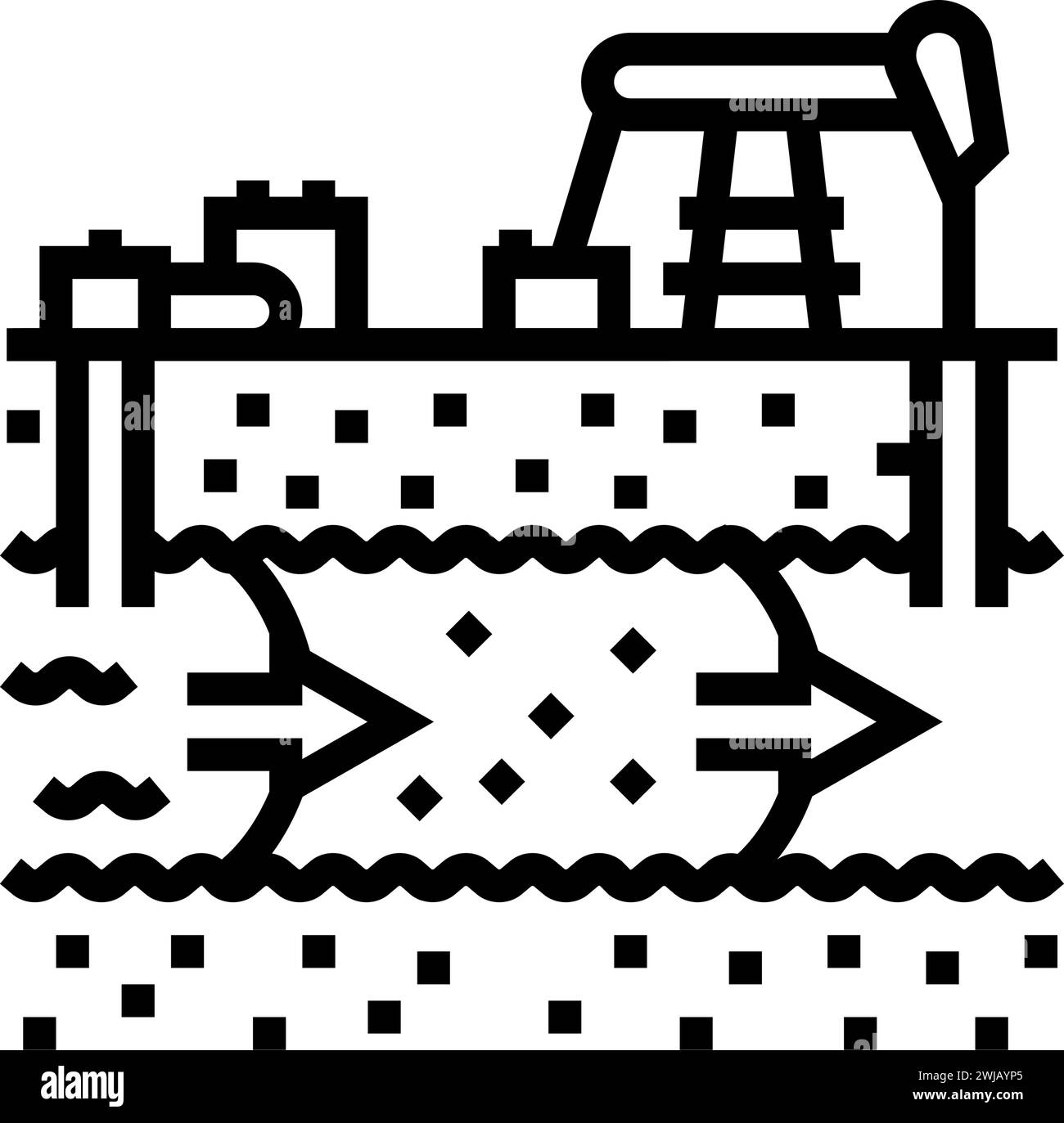 enhanced recovery eor line icon vector illustration Stock Vector Image ...