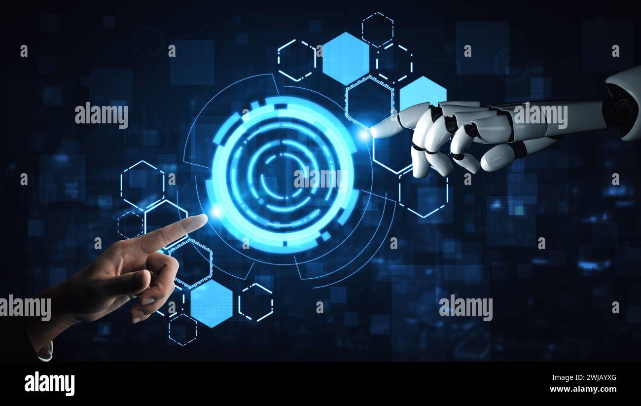 XAI 3D rendering artificial intelligence AI research of robot and ...