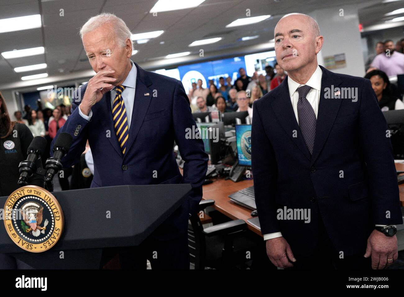 File photo dated August 31, 2023 shows U.S. President Joe Biden next to ...