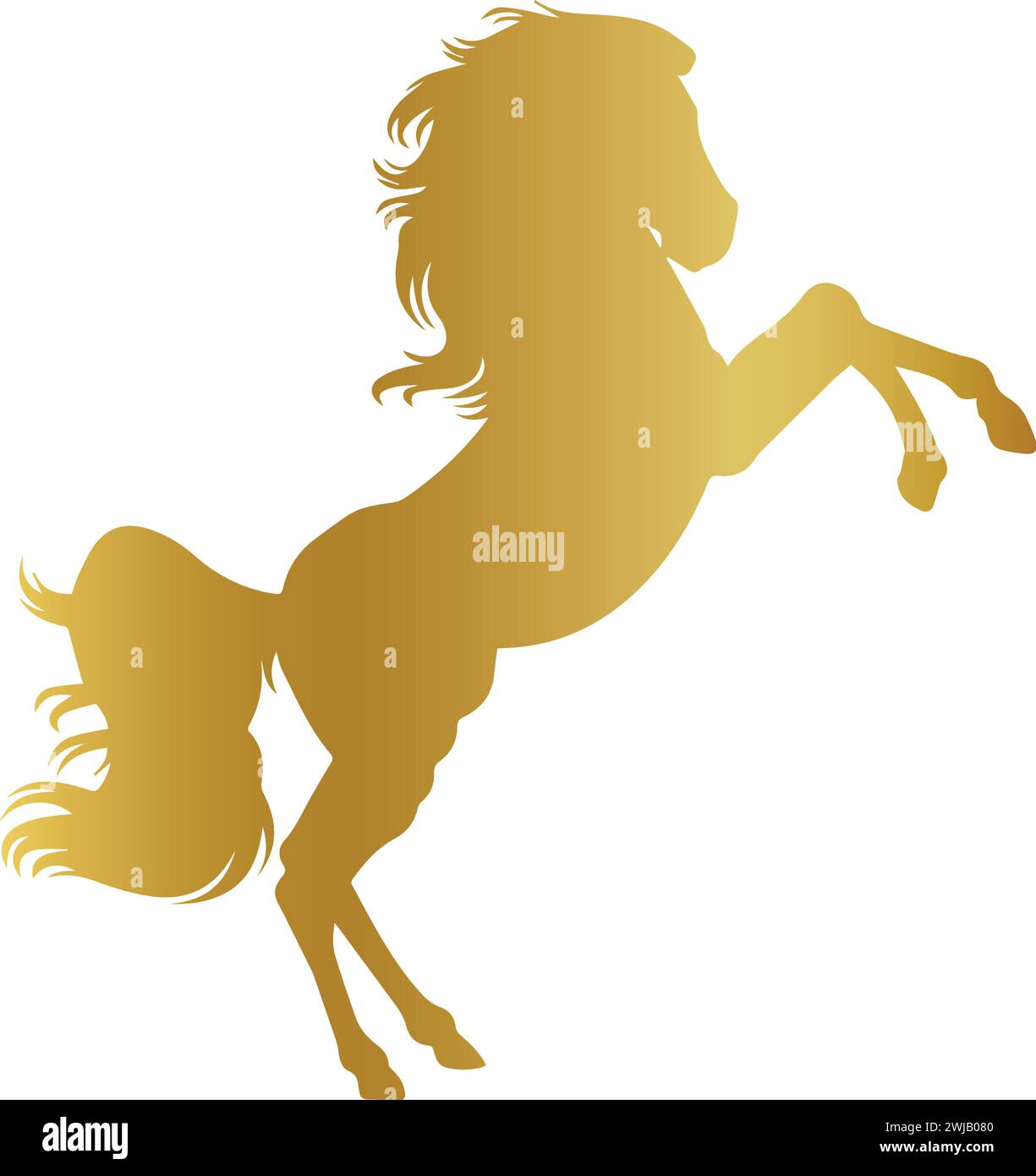 Golden horse head Stock Vector Images - Alamy