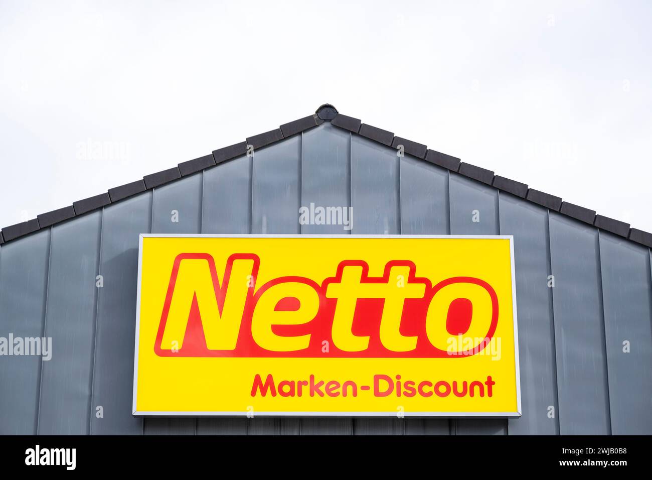 Munich, Germany. 14th Feb, 2024. The Netto Marken-Discount logo can be ...