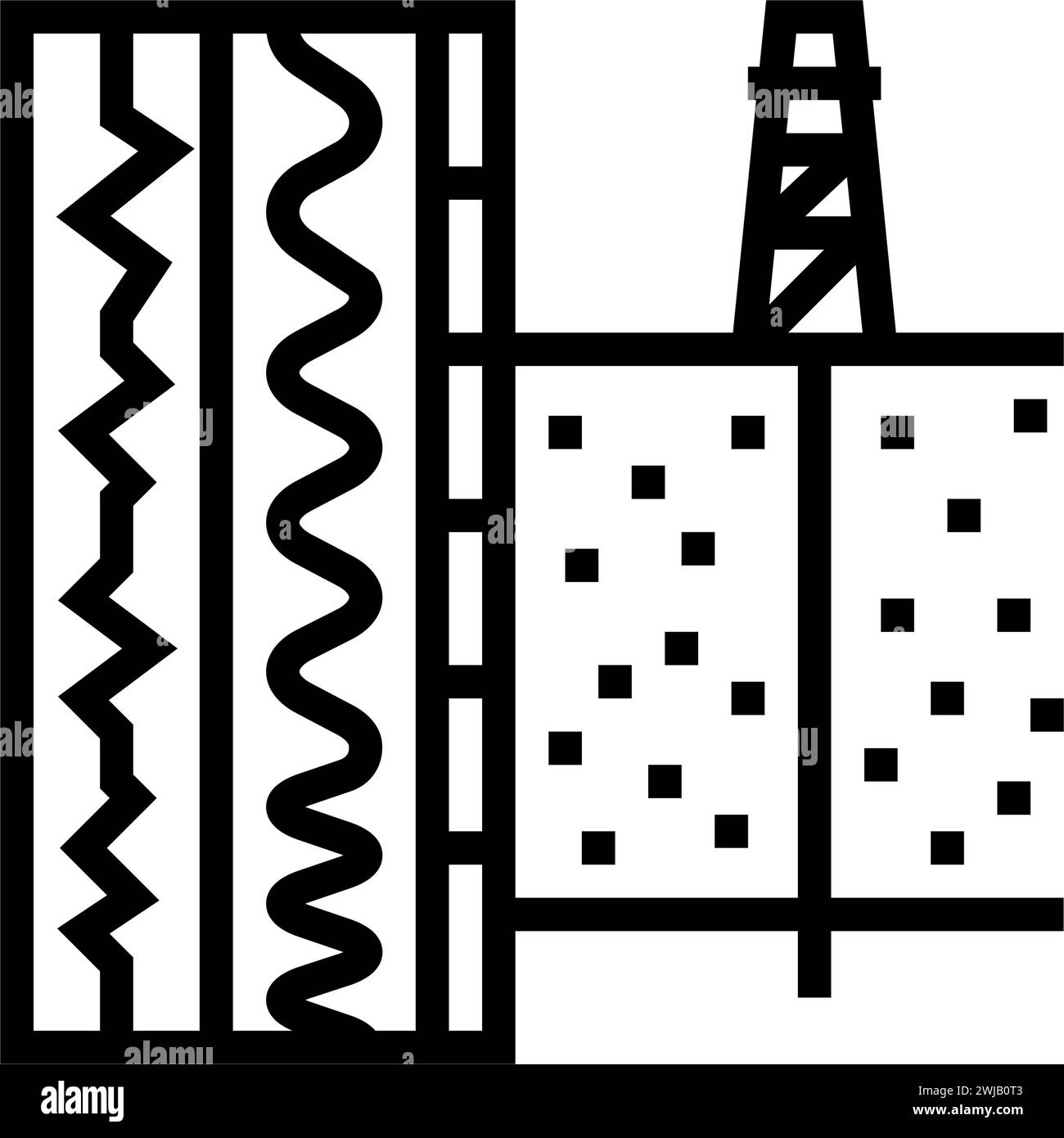 well logging oil industry line icon vector illustration Stock Vector ...