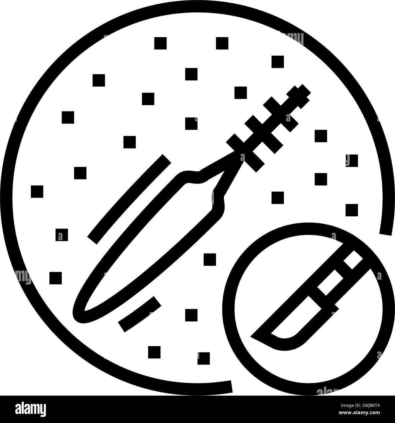 incision surgery doctor line icon vector illustration Stock Vector ...