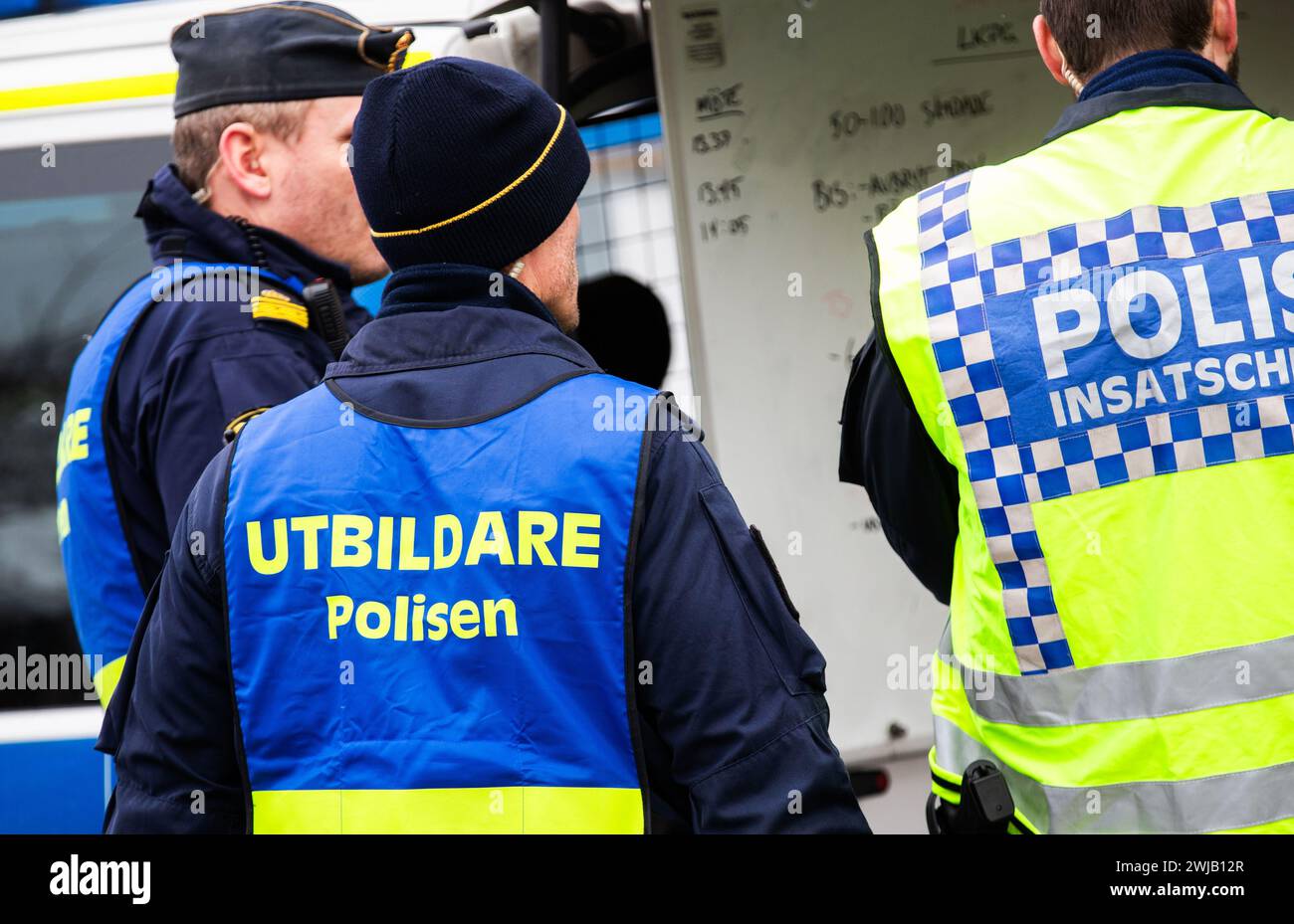 Swedish police, a Swedish police officer, police trainer during a ...