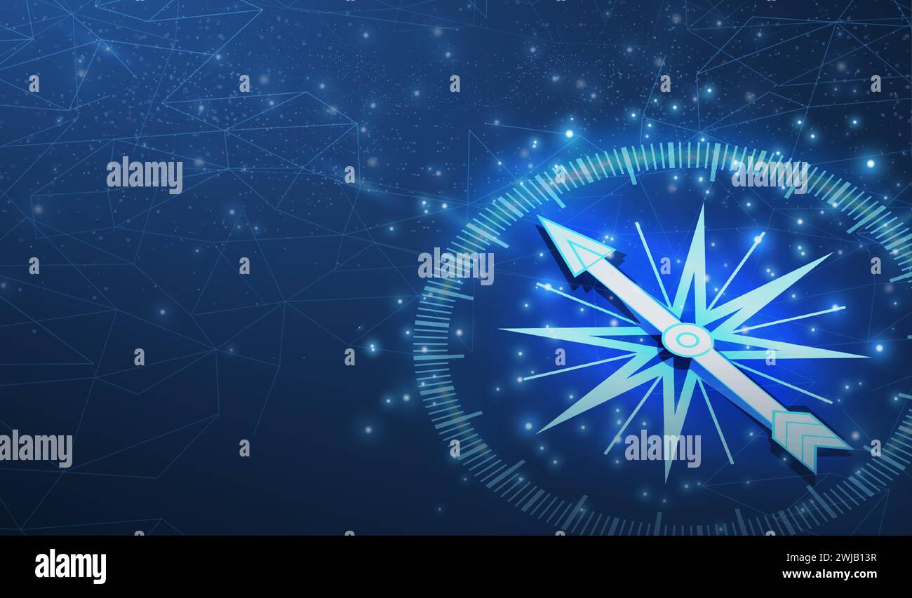 Digital compass. Business strategic explorer Stock Vector Image & Art ...