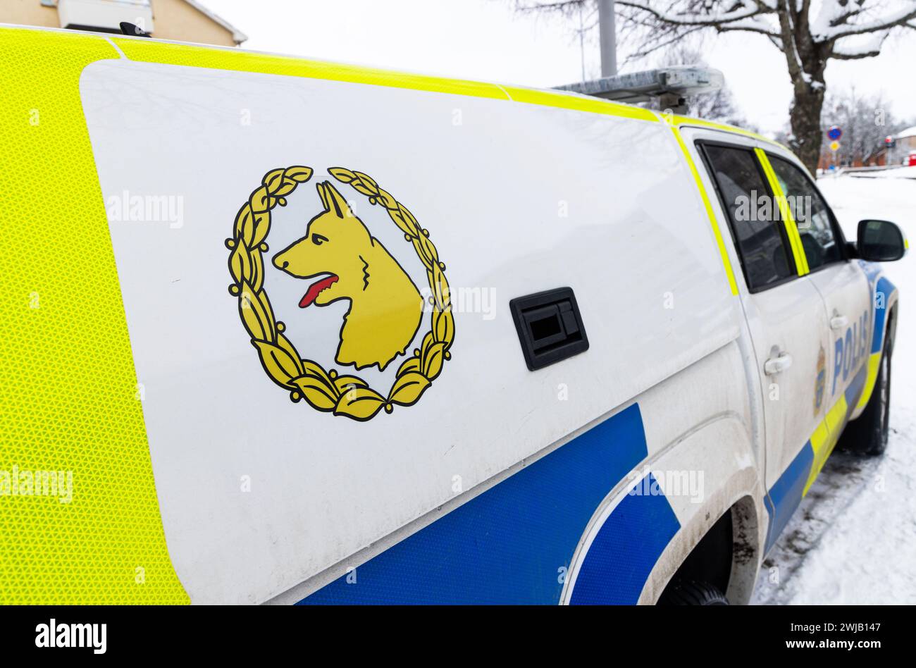 Swedish police, a dog car Stock Photo - Alamy