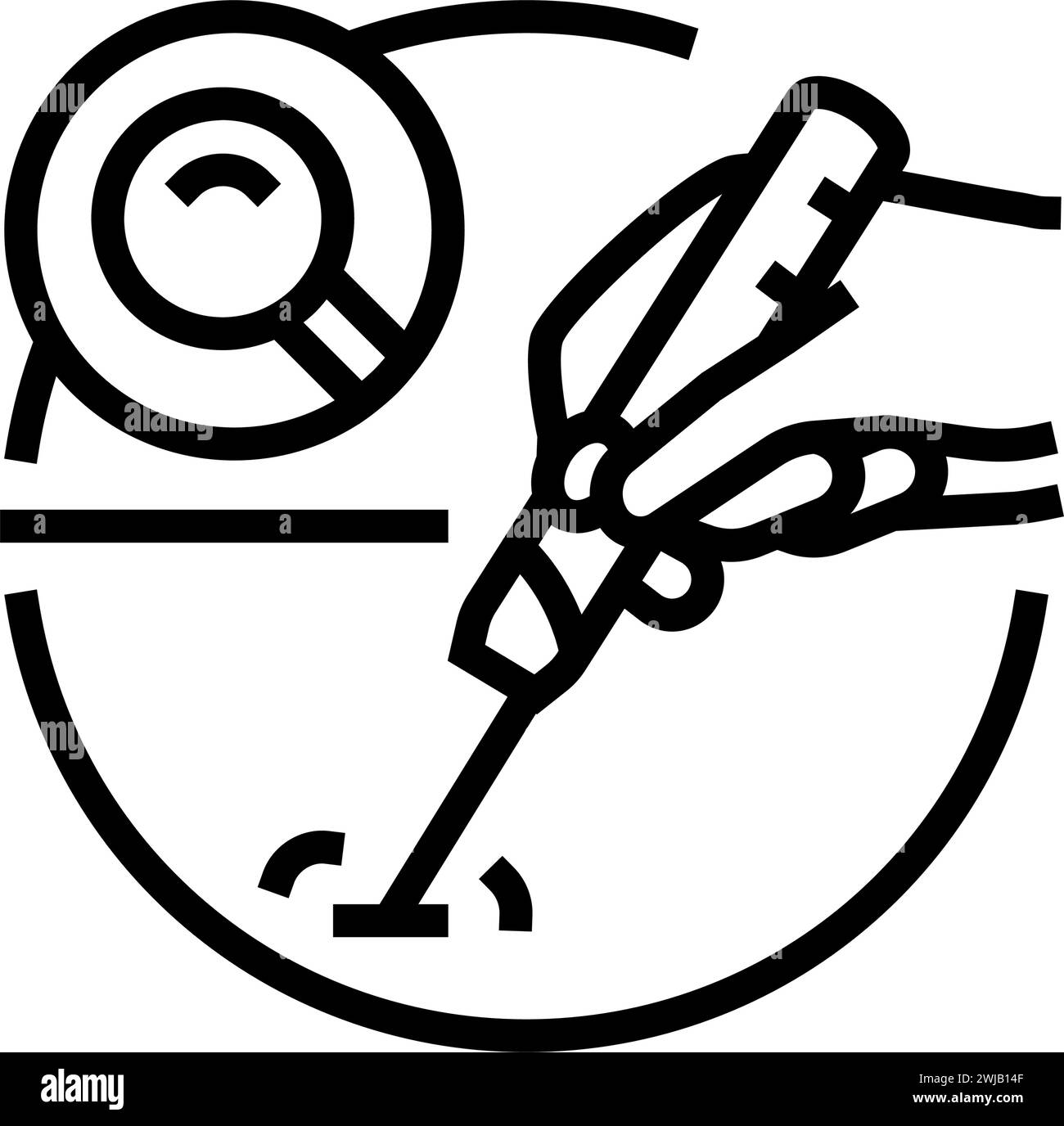 biopsy surgery doctor line icon vector illustration Stock Vector Image ...