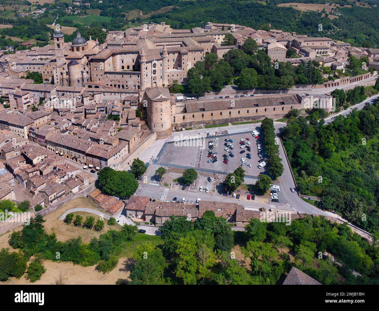 Urbino (Italy, Marche, Pesaro province), view of the city Stock Photo ...