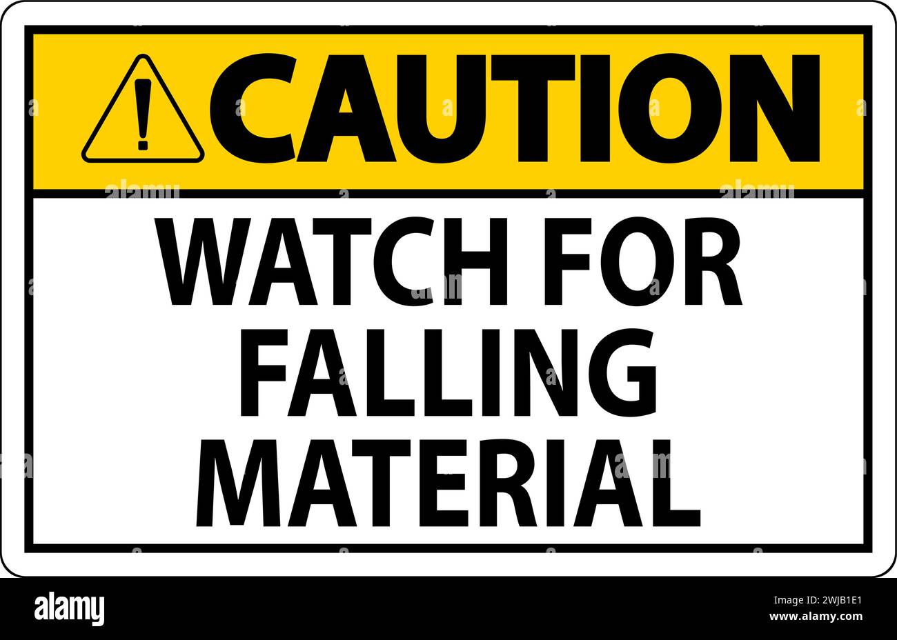Caution Sign, Watch For Falling Material Stock Vector Image & Art - Alamy
