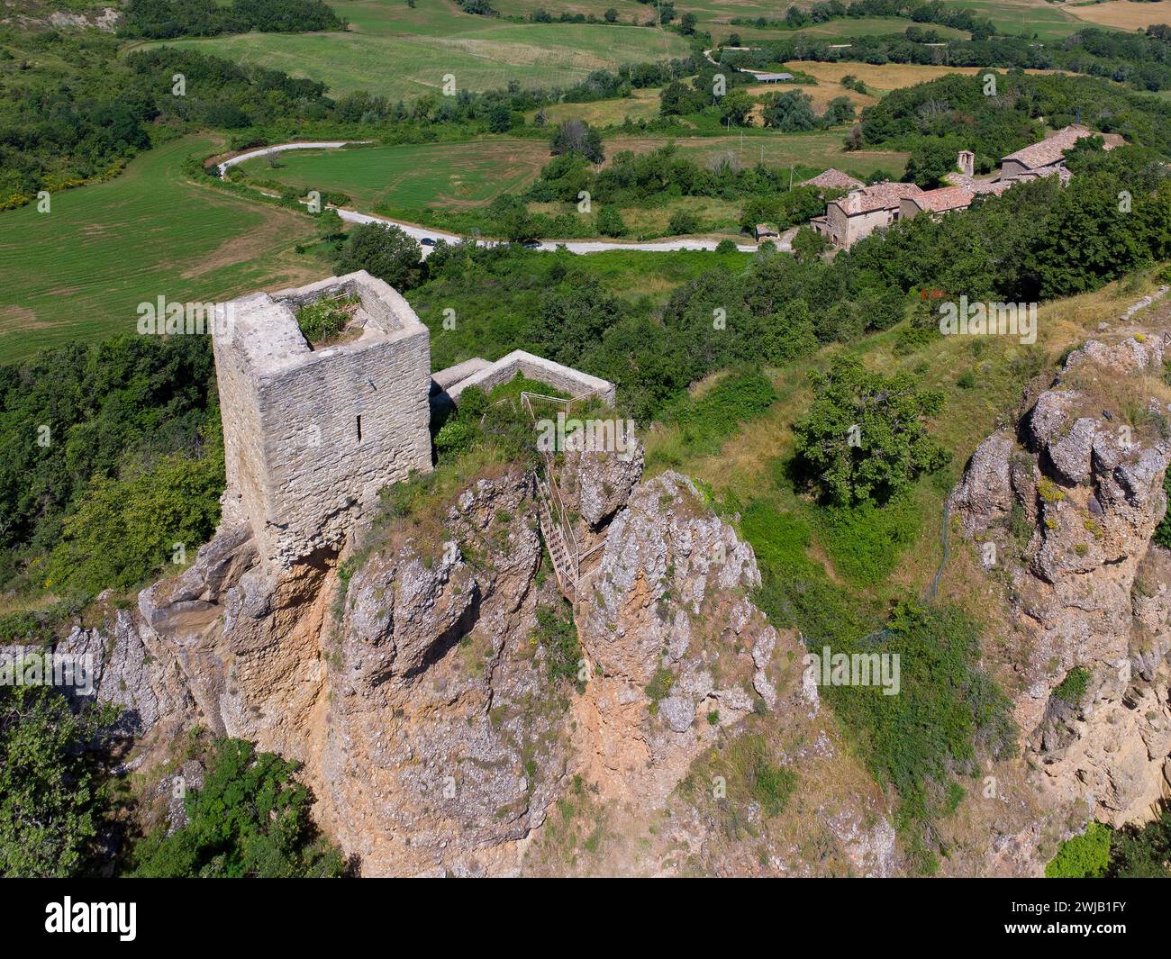 Pietrarubbia (Italy, Marche, province Pesaro, Montefeltro), the Torre ...