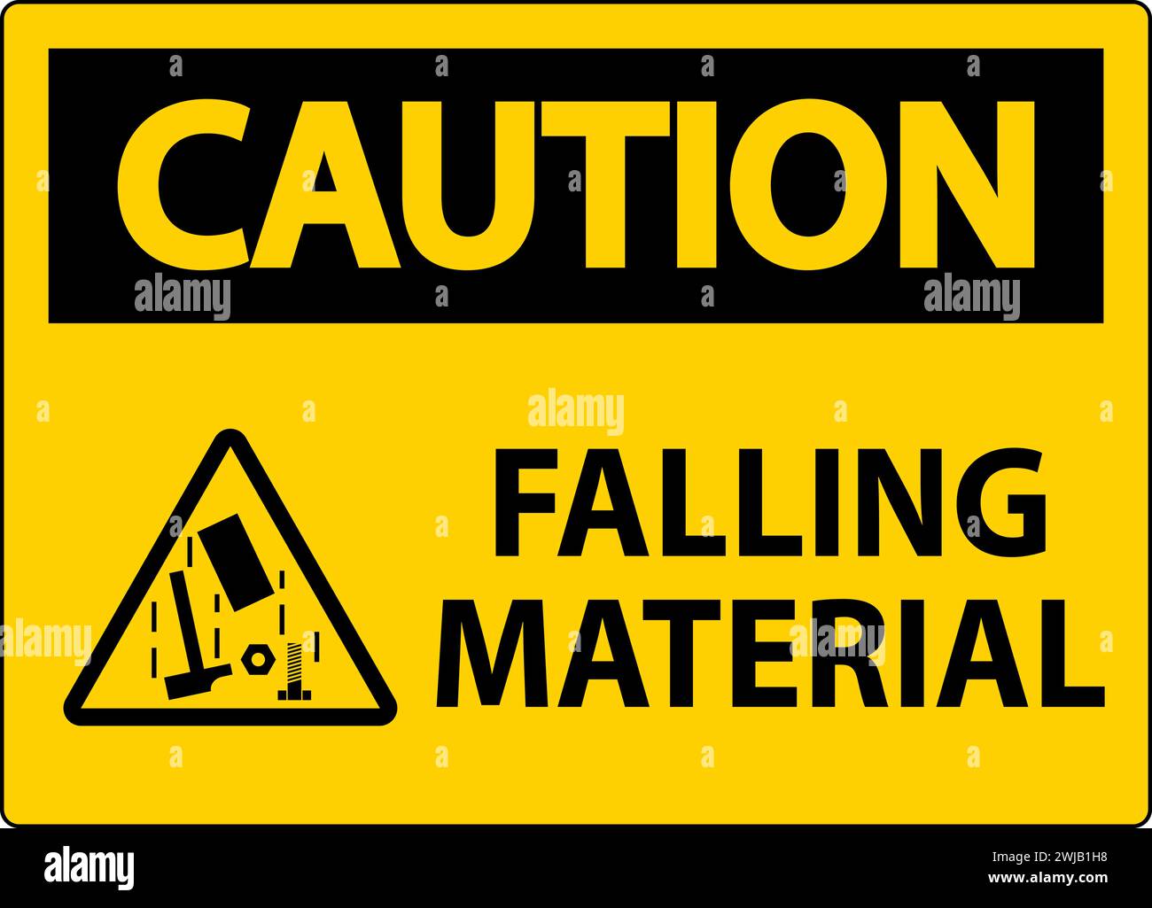 Caution Sign Falling Material Stock Vector Image And Art Alamy