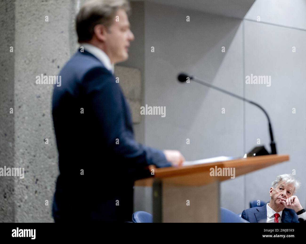 THE HAGUE - Former informant Ronald Plasterk listens to the input of ...