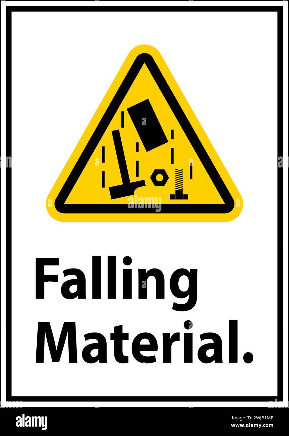 Caution Sign, Falling Material Stock Vector Image & Art - Alamy