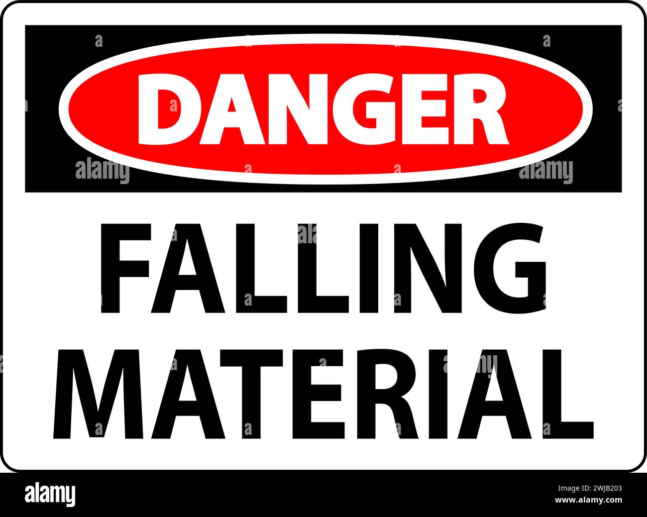 Danger Sign Falling Material Stock Vector Image & Art - Alamy