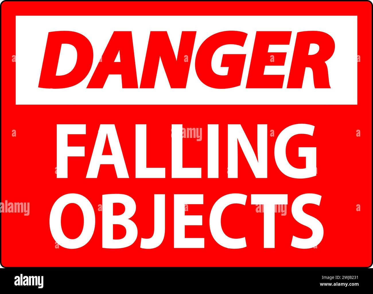 Danger Sign Falling Objects Stock Vector Image And Art Alamy