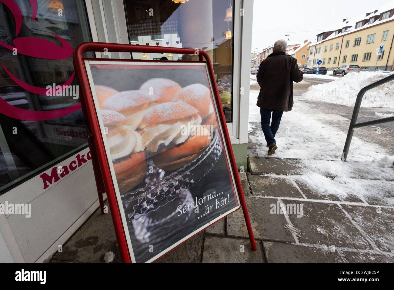 Traditional Swedish semla is sold in large quantities at bakeries in ...