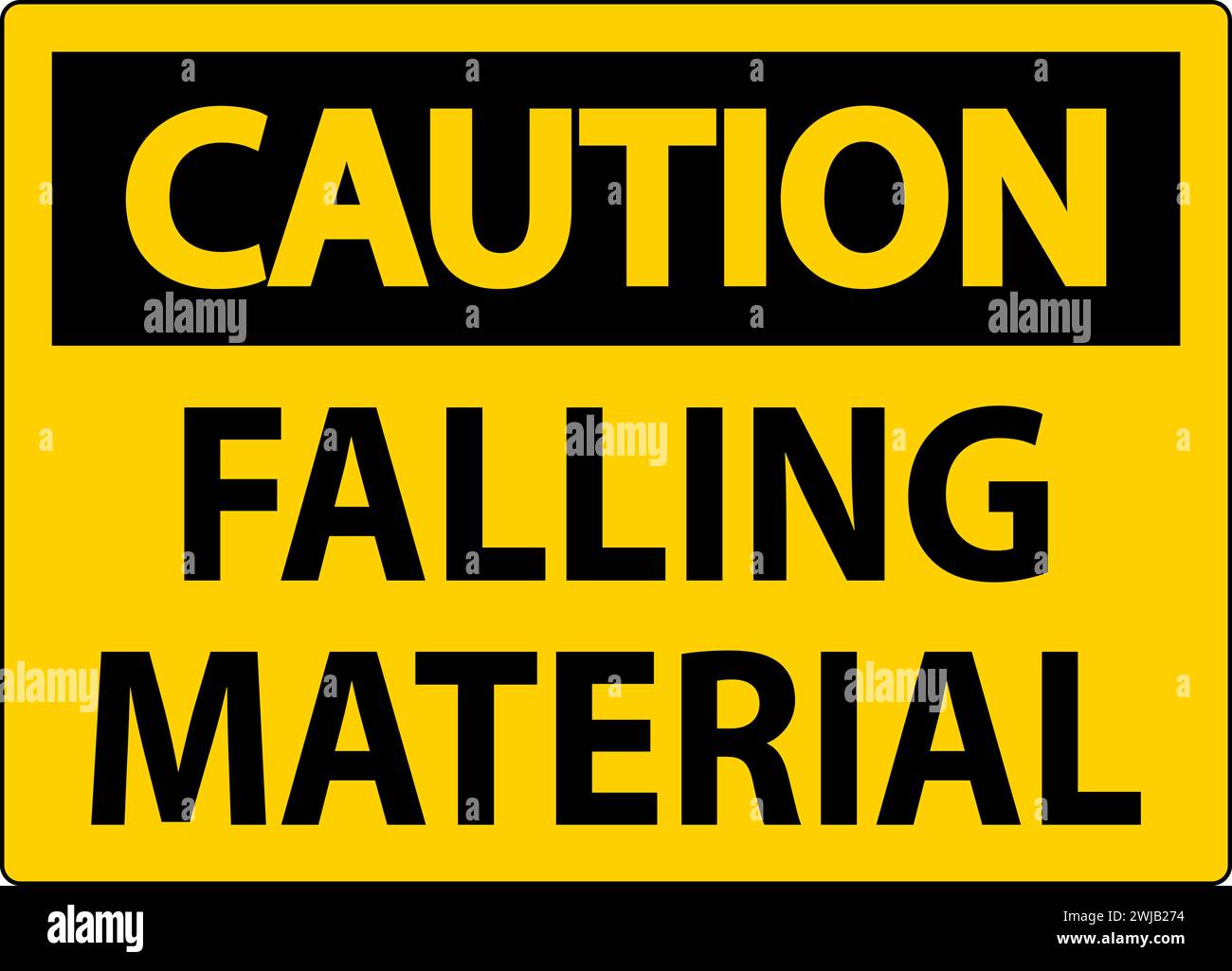 Caution signs falling over Stock Vector Images - Alamy