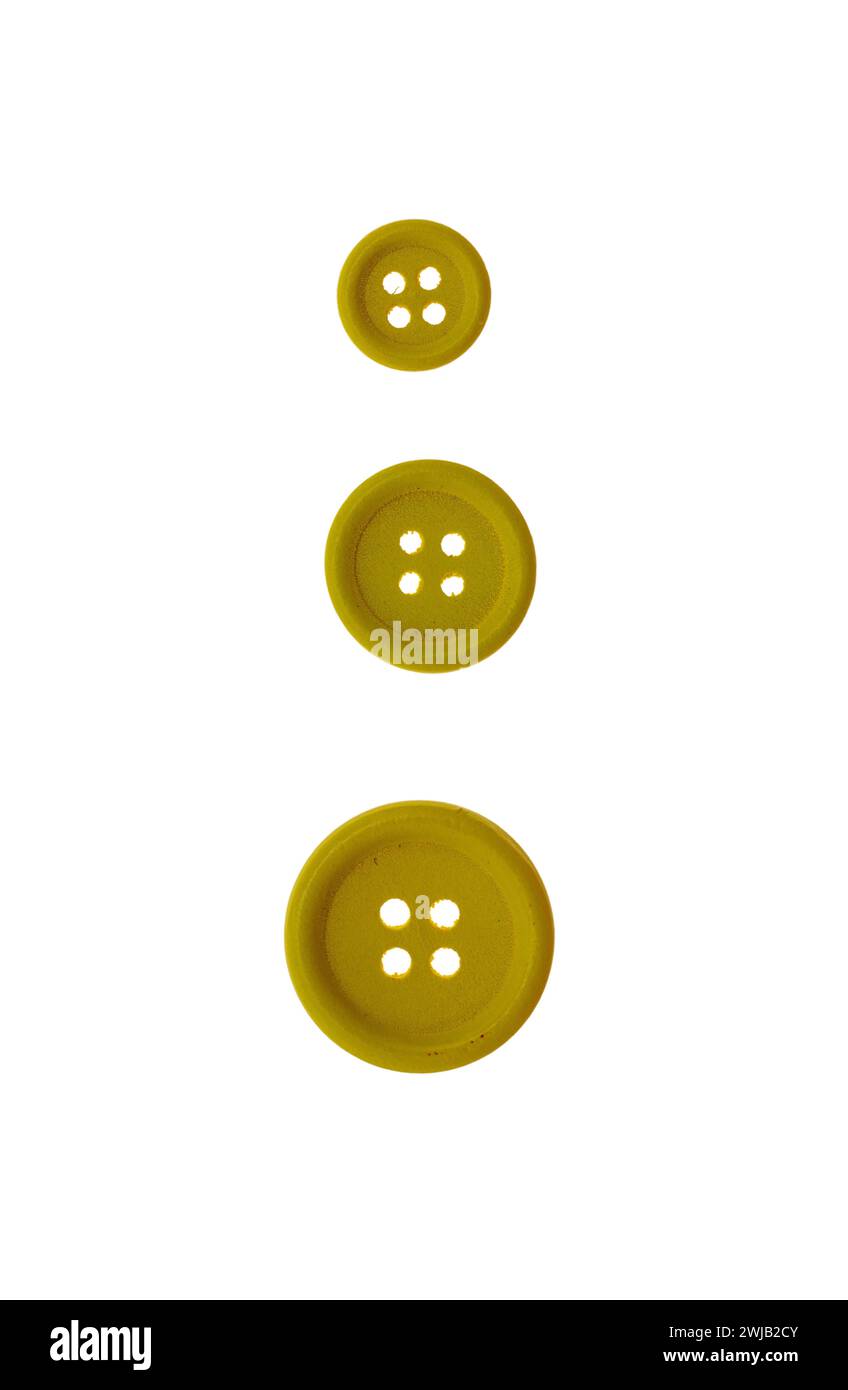Yellow buttons isolated on white transparent, three sizes Stock Photo ...