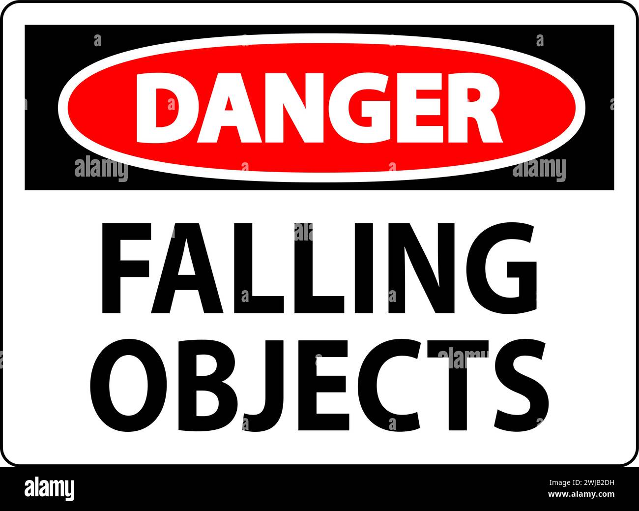 Danger Sign, Falling Objects Stock Vector Image & Art - Alamy
