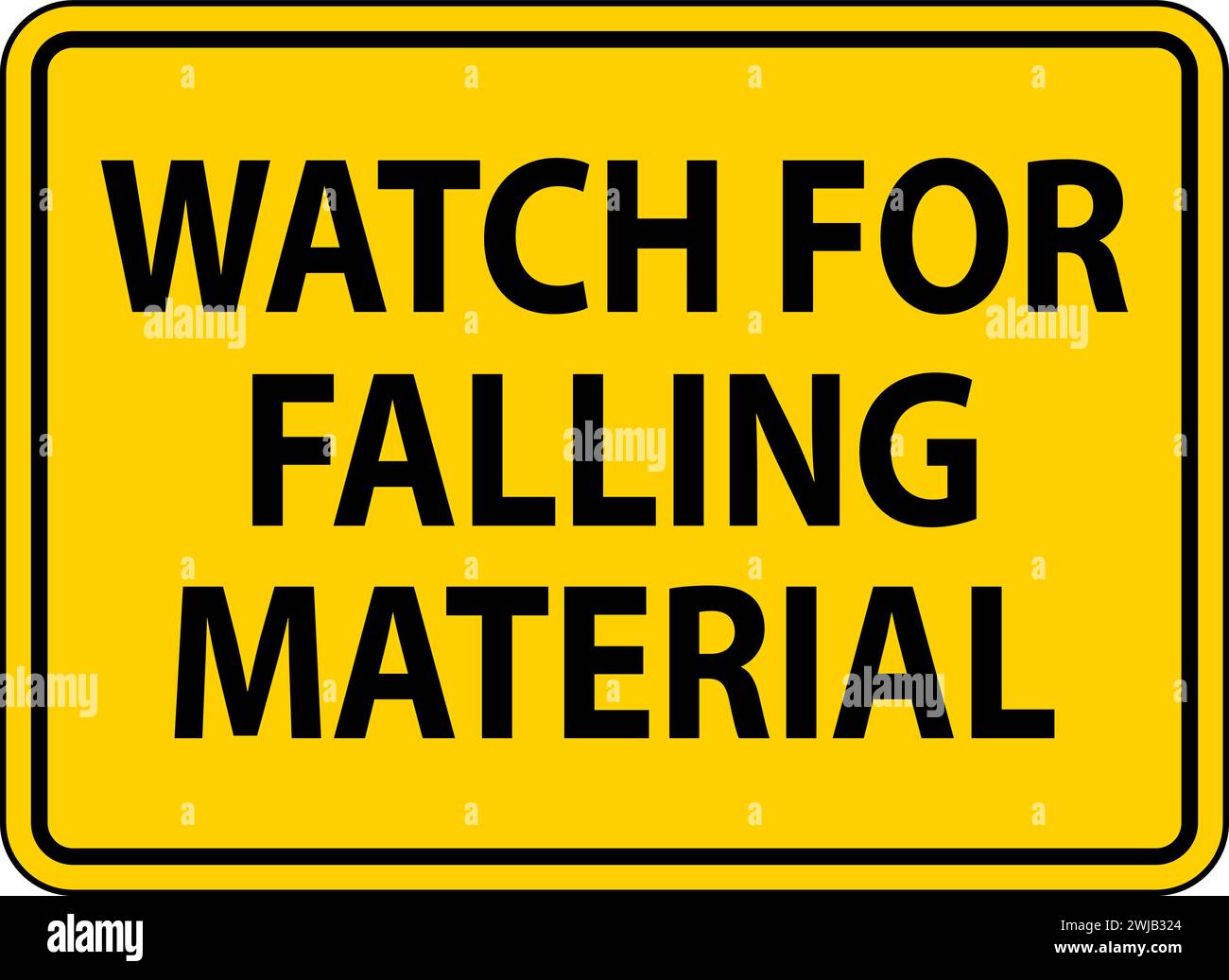 Danger sign watch for falling materials hi-res stock photography and ...