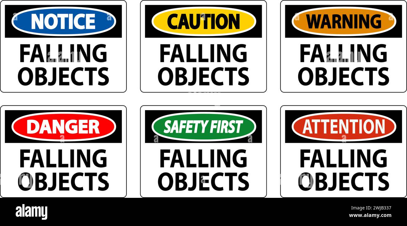 Danger Sign Falling Objects Stock Vector Image And Art Alamy