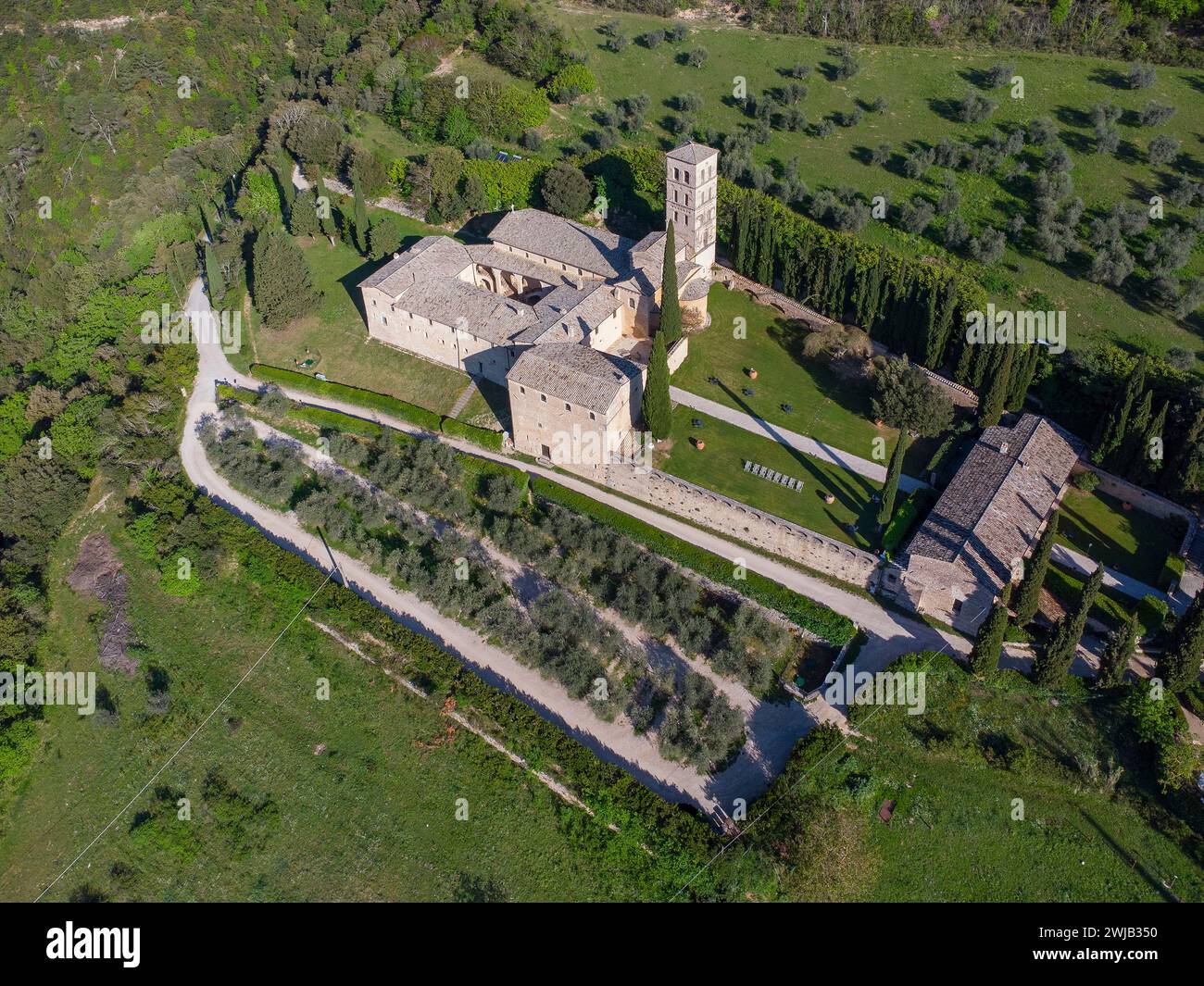 Ferentillo (Italy, Umbria, province of Terni, Valnerina), abbey of San ...
