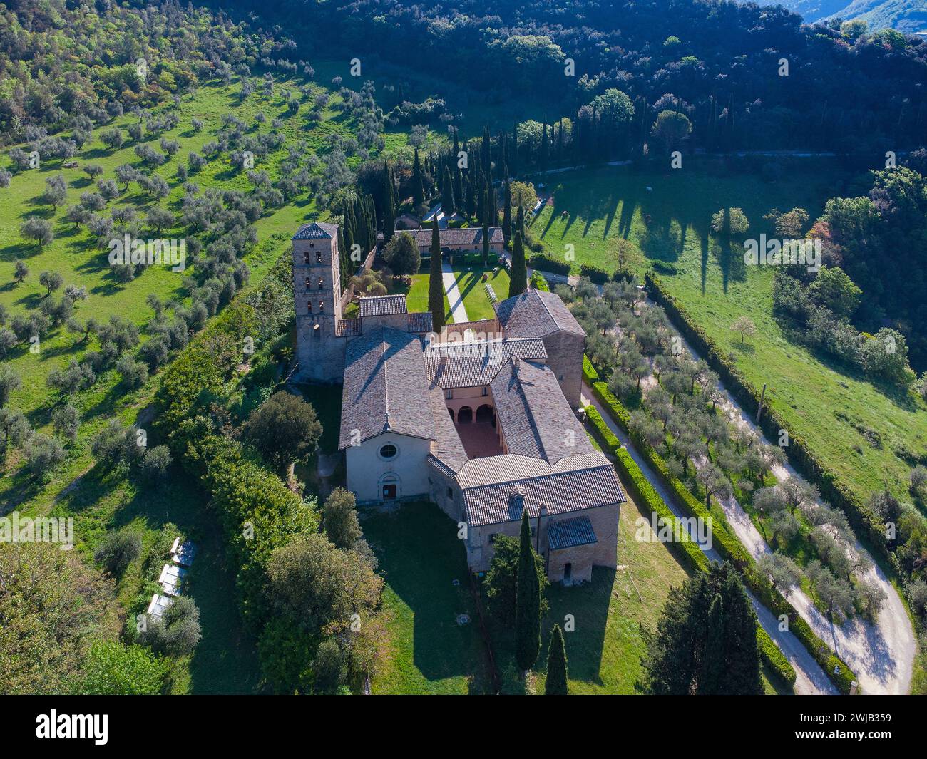 Ferentillo (Italy, Umbria, province of Terni, Valnerina), abbey of San ...