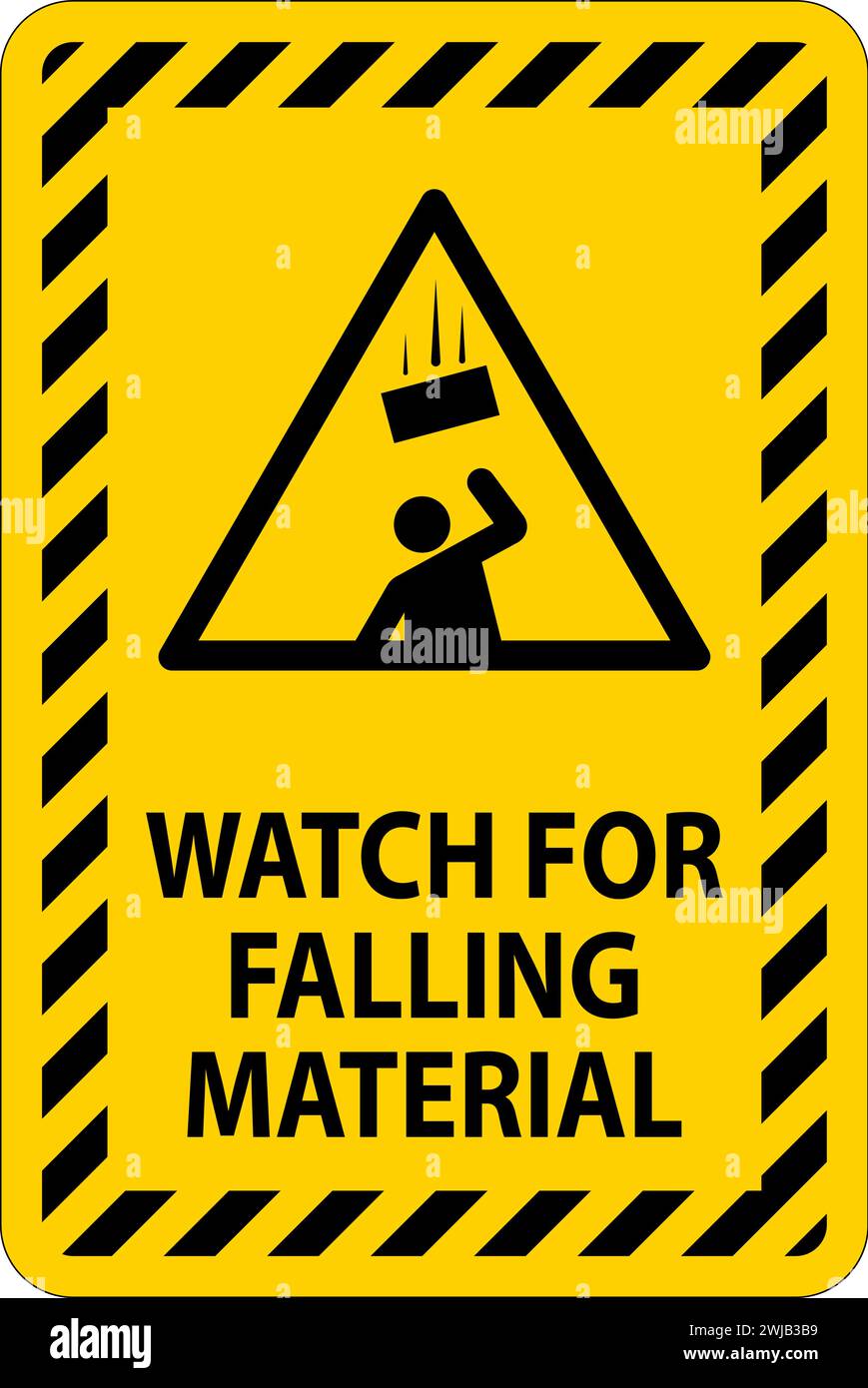 Danger sign watch for falling materials hi-res stock photography and ...