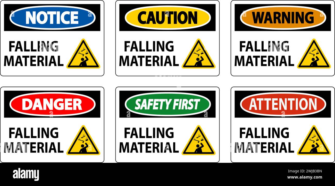 Danger Sign Falling Material Stock Vector Image & Art - Alamy