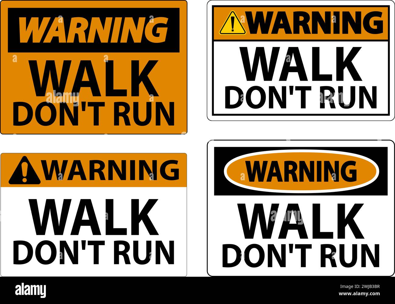 Warning sign forbidden walk Cut Out Stock Images & Pictures - Alamy