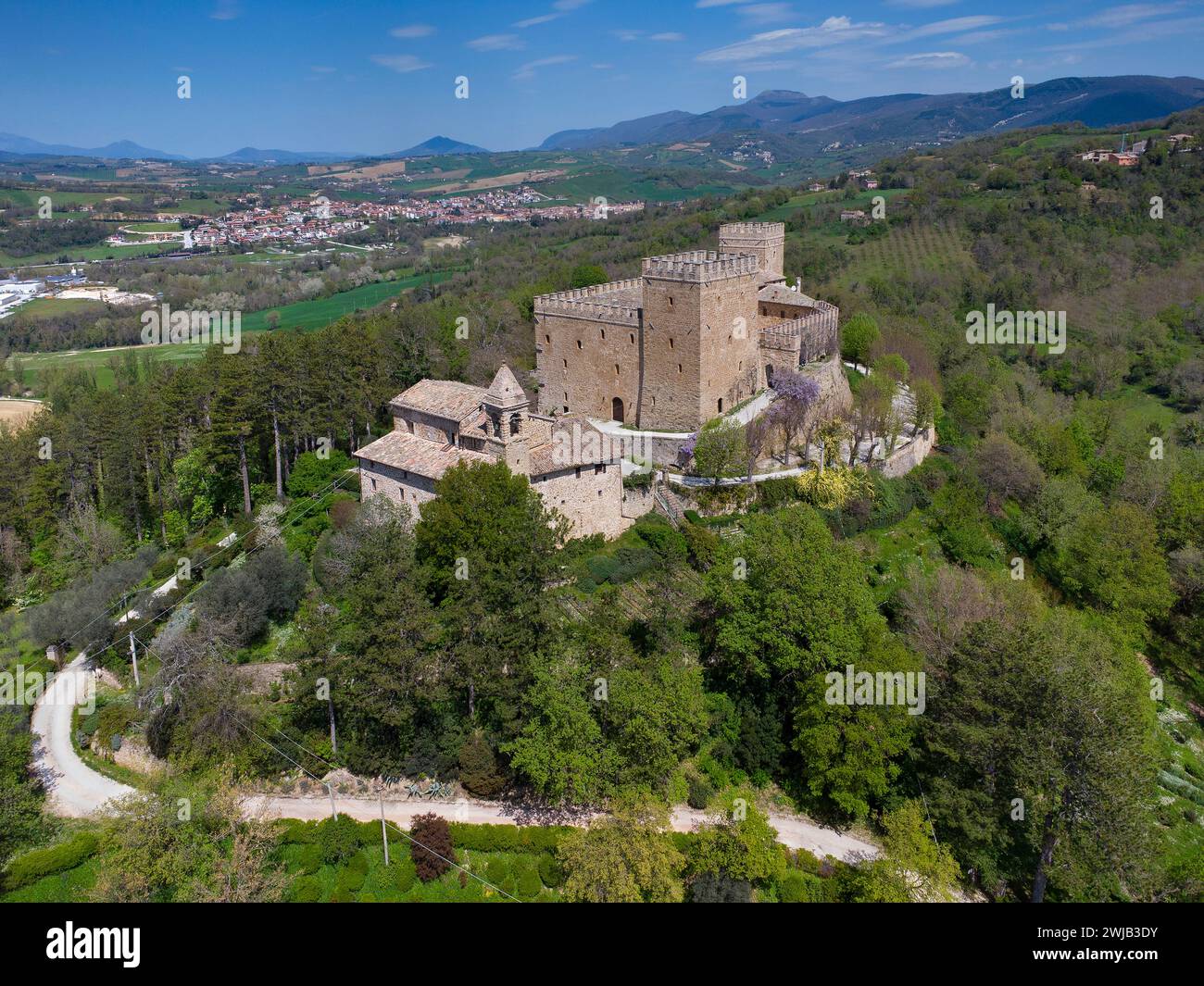 Camerino (Italy, Marche, Macerata province), Rocca d'Ajello Stock Photo ...
