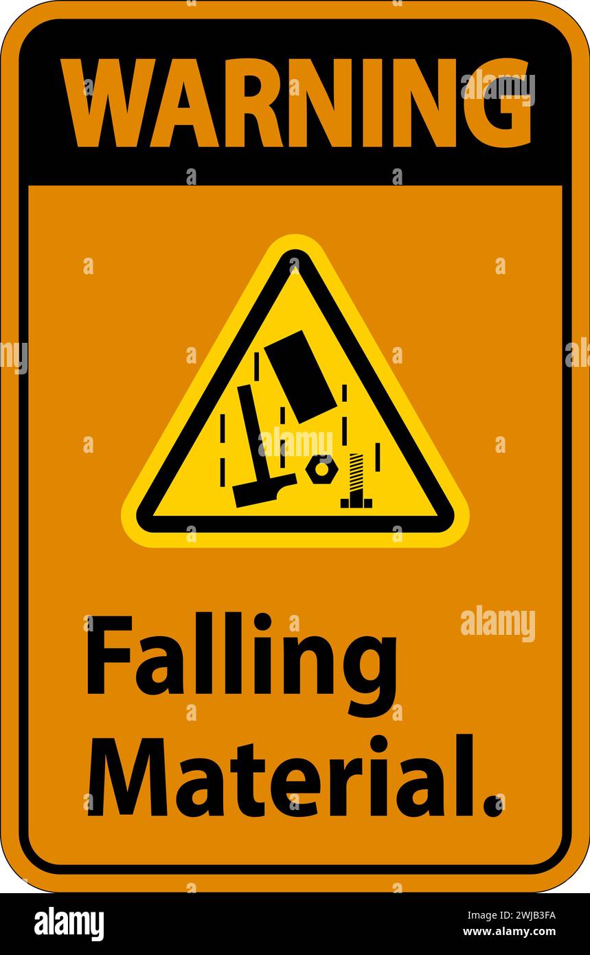 Warning Sign, Falling Material Stock Vector Image & Art - Alamy