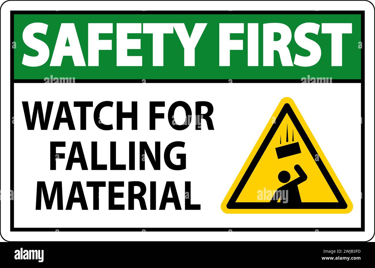 Safety first falling debris sign hi-res stock photography and images ...