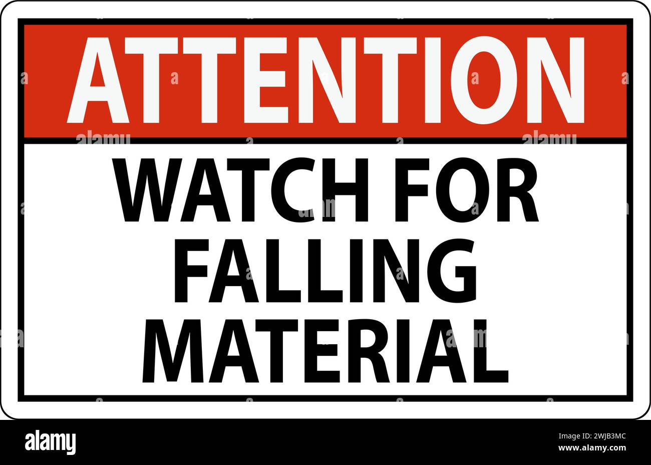 Attention Sign, Watch For Falling Material Stock Vector Image & Art - Alamy